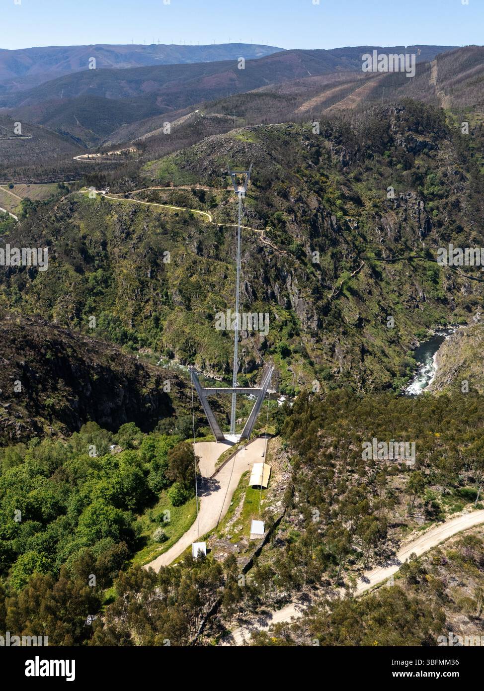 May 2025 - Portugal - Arouca Suspension Bridge Aerial View Stock Photo ...