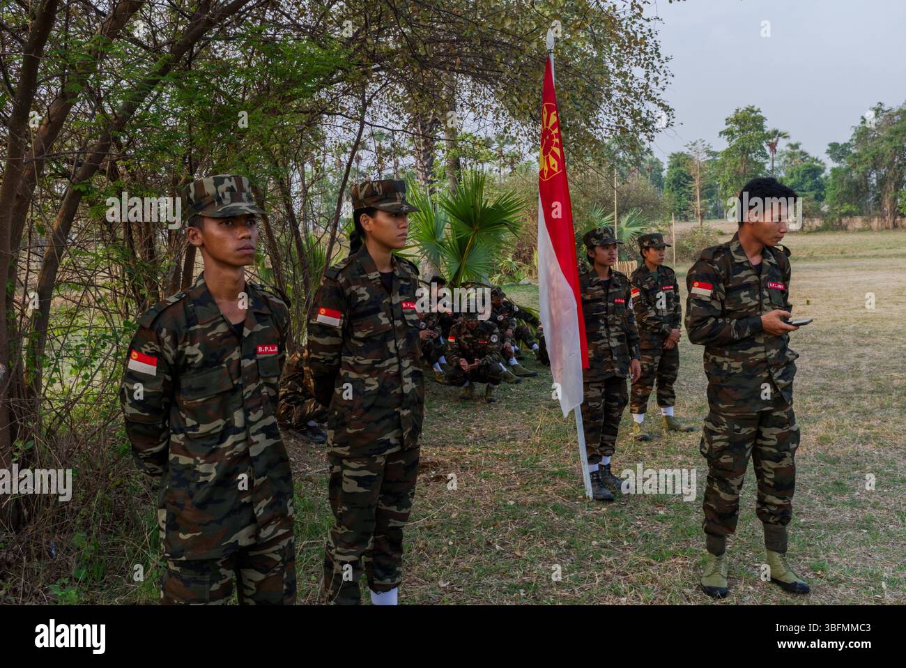 Sagaing Region, Myanmar. 10th May, 2025. Troops seen during a military ...
