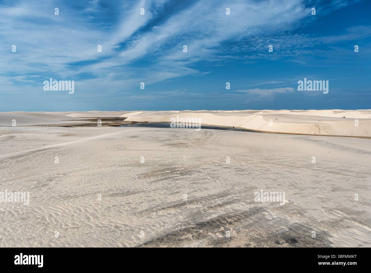 Dunes and lagoons of lagoa bonita, Lencois Maranhenses, Barreirinhas in ...