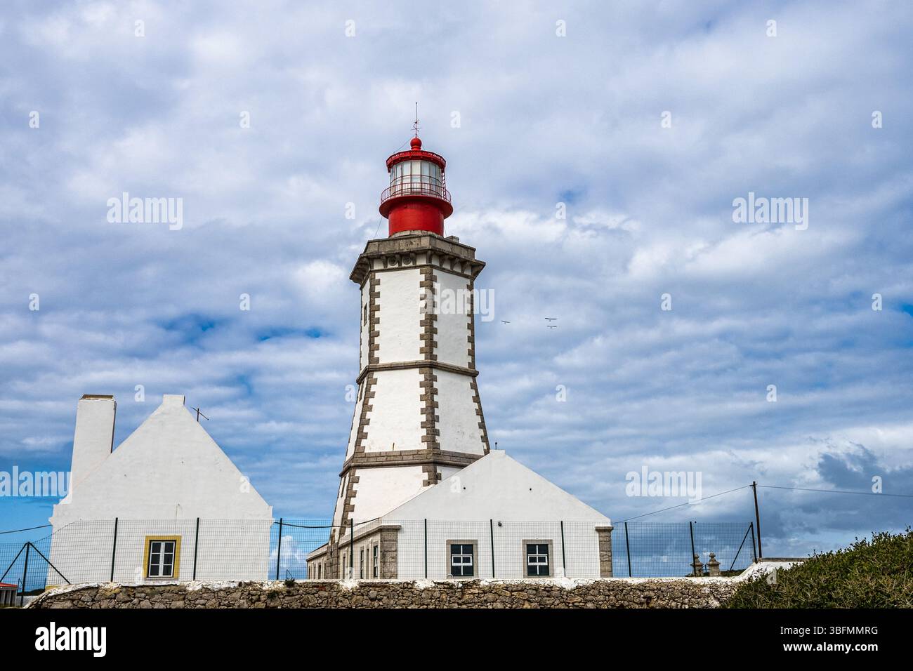 Cape Espichel Lighthouse, Farol do Cabo Espichel in Portugal is a coastal lighthouse located in ...