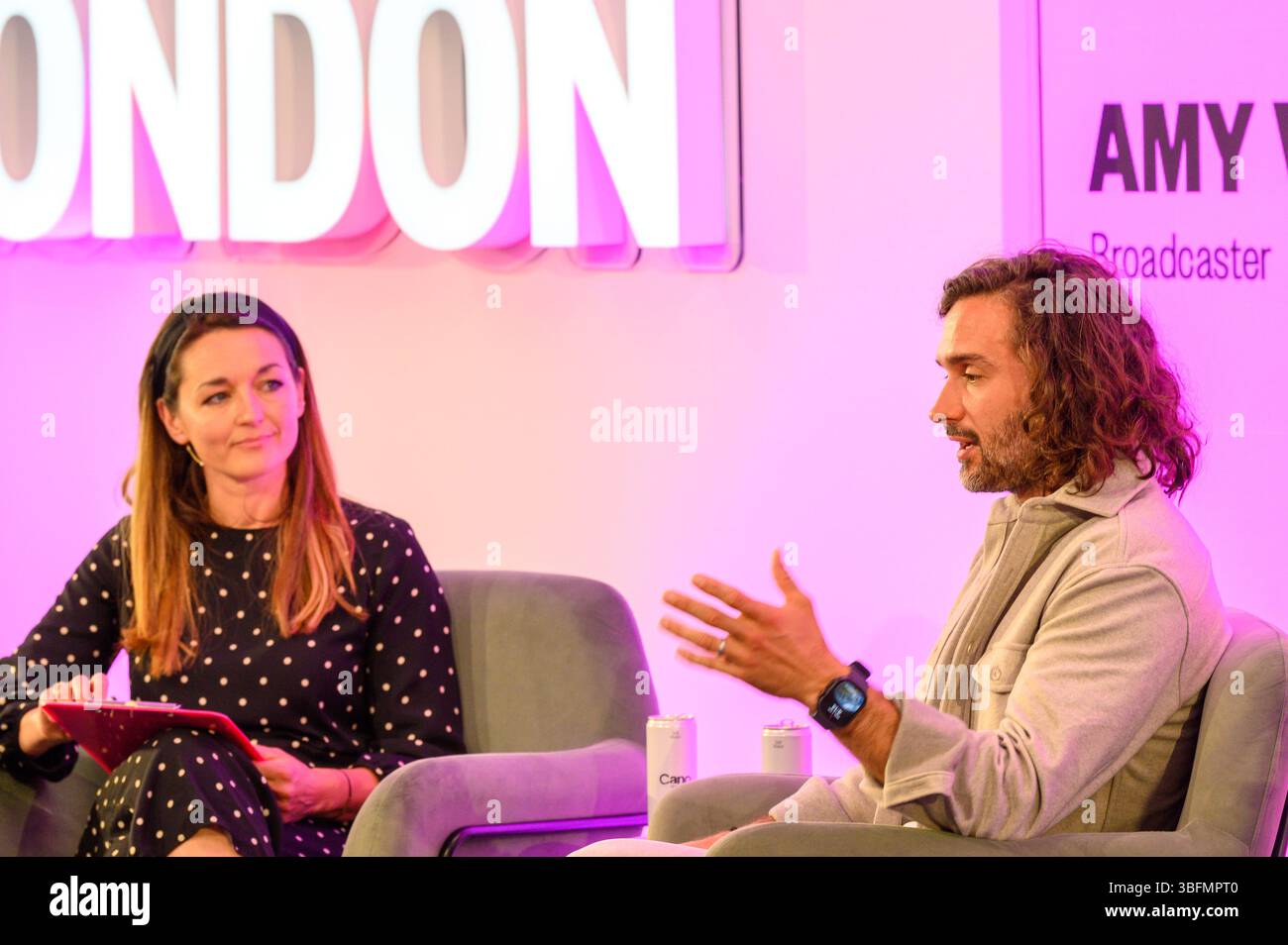 London, England, June 02, 2025. Joe Wicks speak with Amy Voce at the ...
