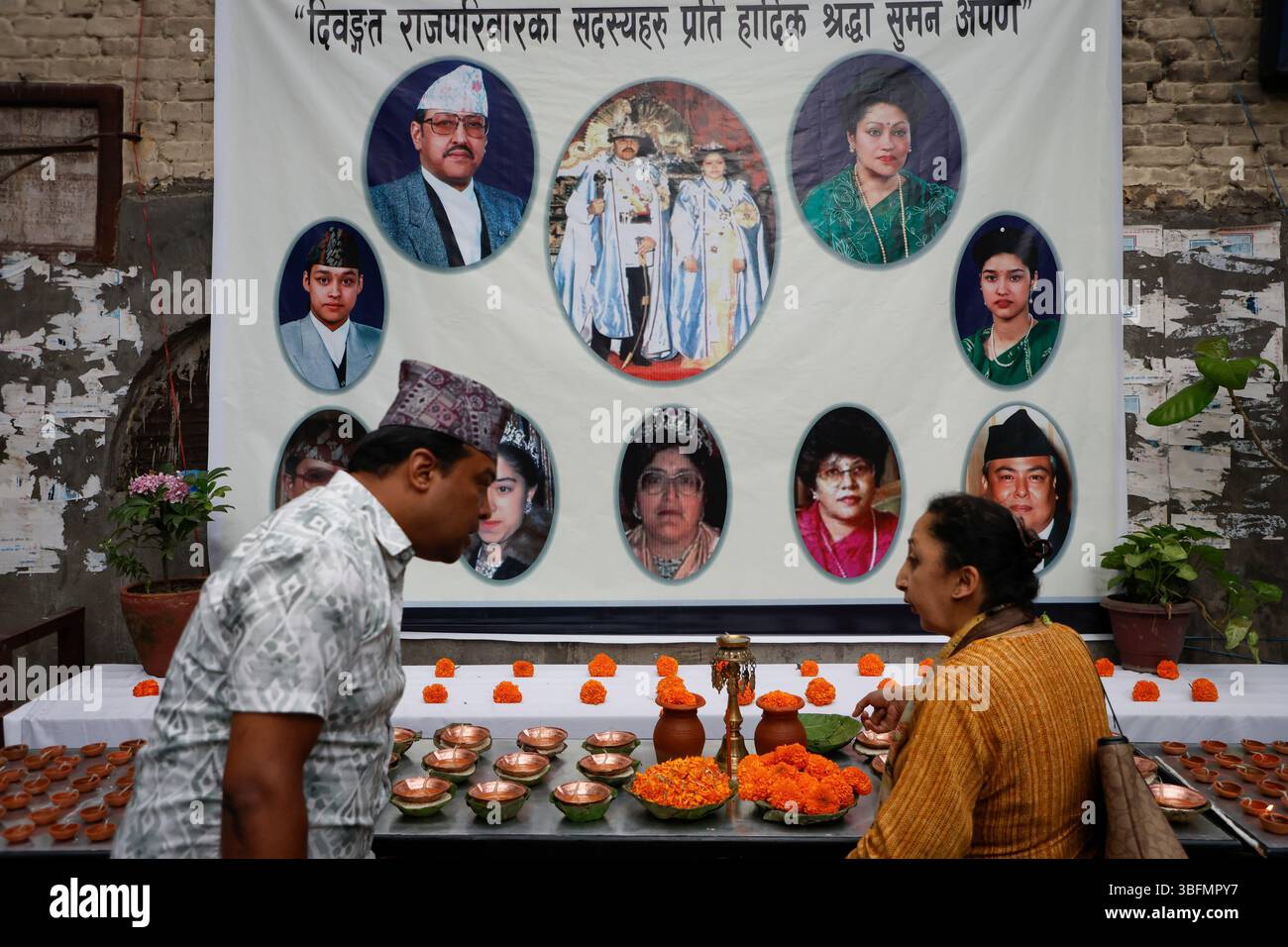 On June 2, 2025, in Kathmandu, Nepal. Royalists prepare for a ...