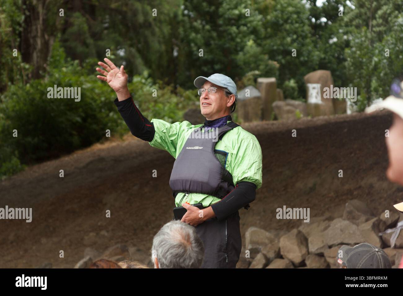 The Big Float, Portland, Oregon - July 10th 2016: A man in a life vest ...