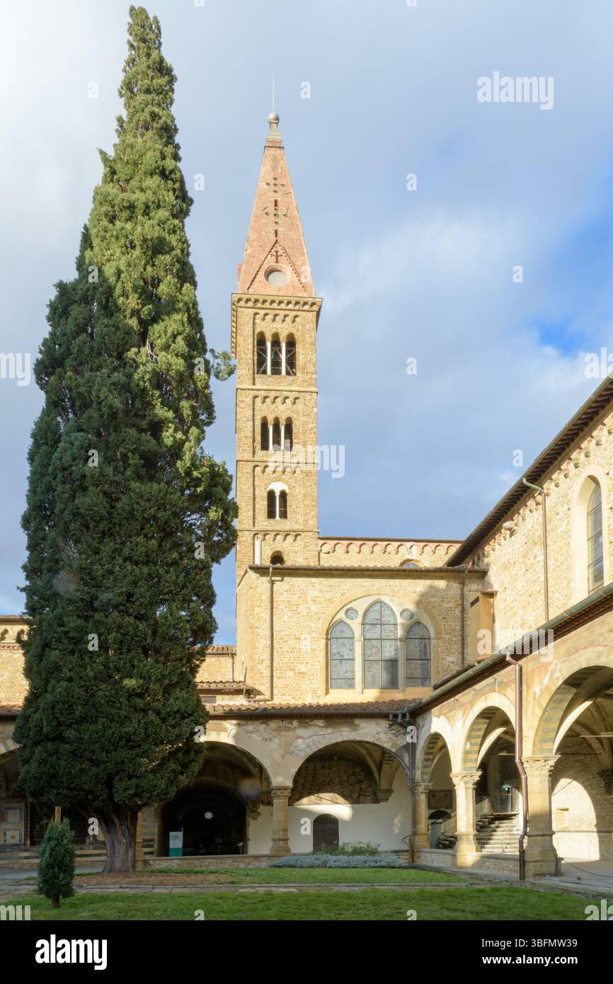 Bell tower and cloister of Santa Maria Novella, Florence, Italy ...