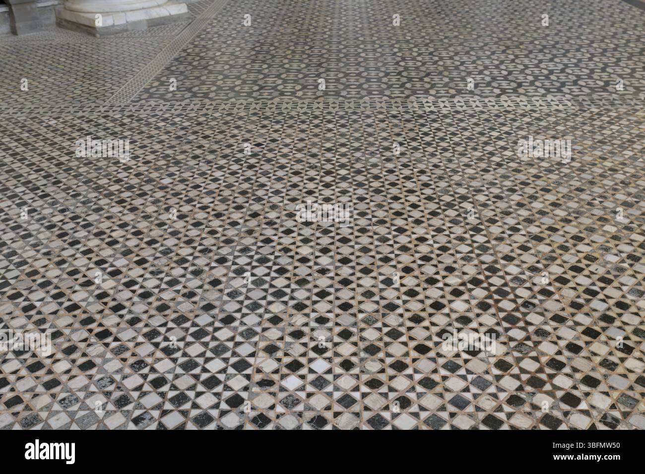 Geometric marble floor pattern in the Florence Baptistery, featuring ...