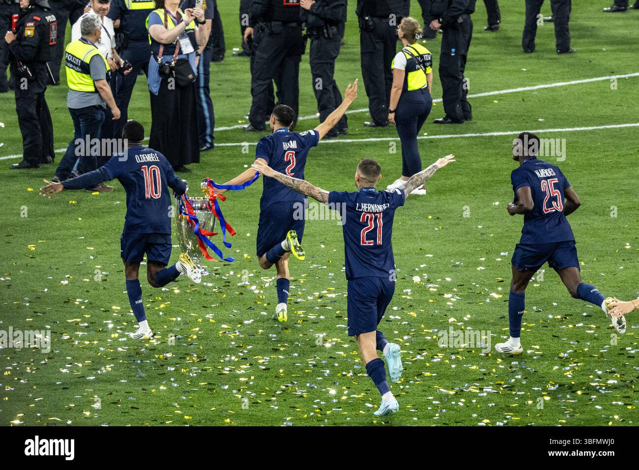 Munich, Germany. 31 May 2025. UEFA Champions League. Final. Paris Saint-Germain V Inter Milan 5 ...