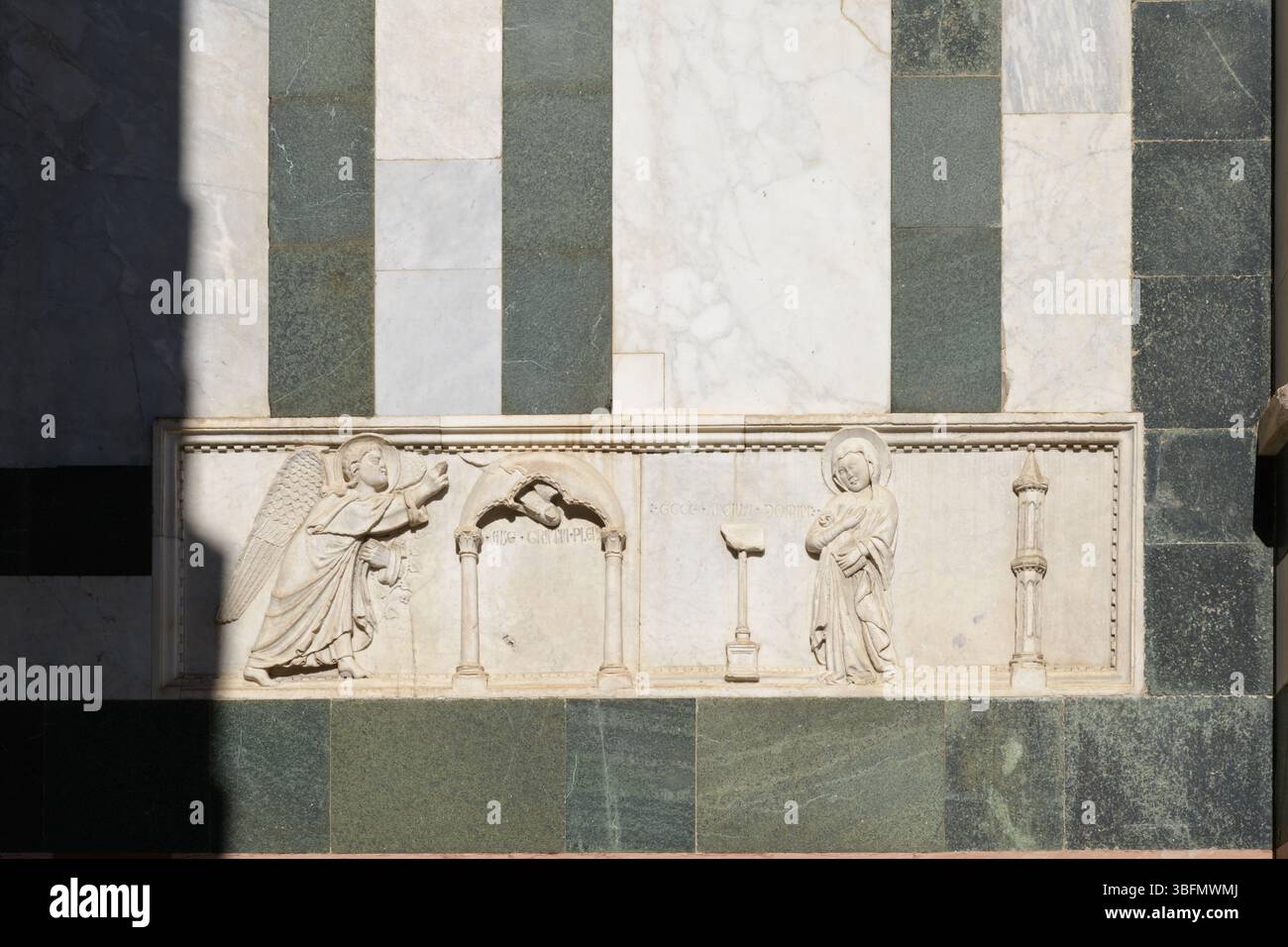 Marble relief of the Annunciation on the south wall of Florence ...