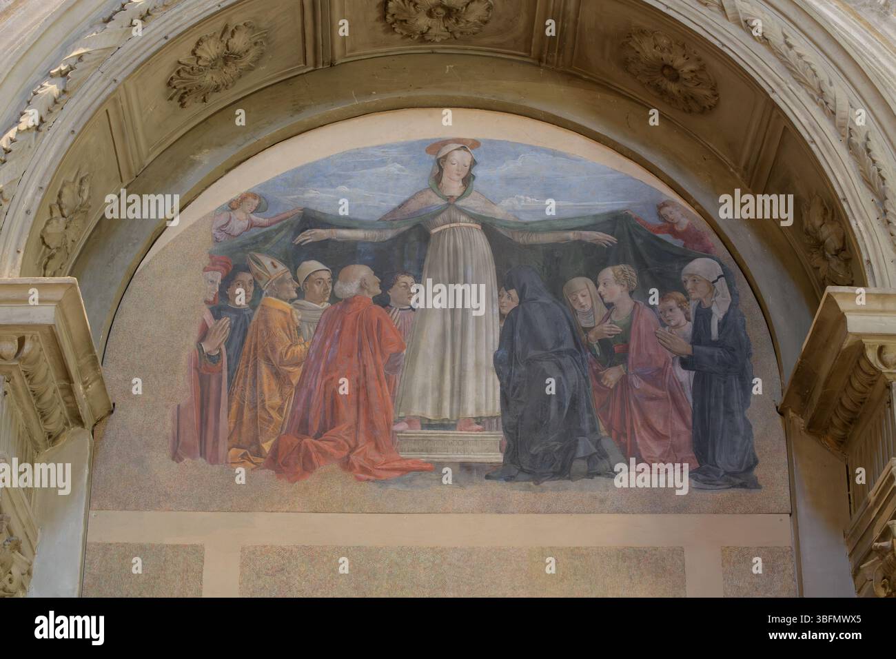 Fresco of Madonna della Misericordia with Vespucci family by Domenico ...