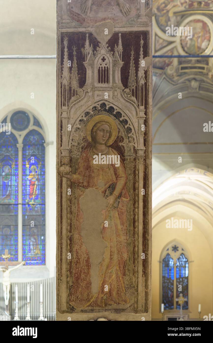 Fresco of saint lucy by mariotto di nardo in florence hi-res stock ...