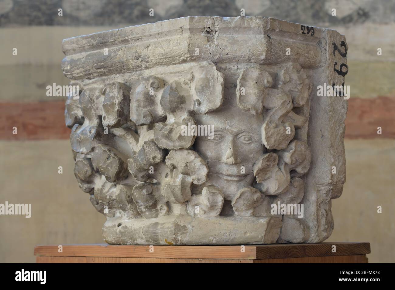 Romanesque capital with human face hi-res stock photography and images ...