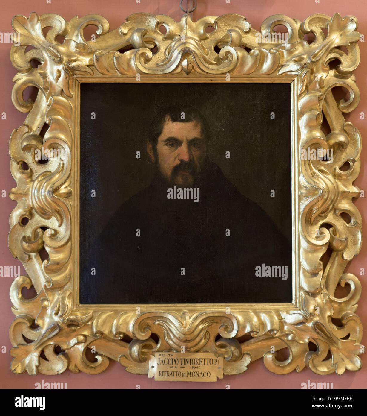 Portrait of a monk, attributed to Jacopo Tintoretto, 16th century, oil ...