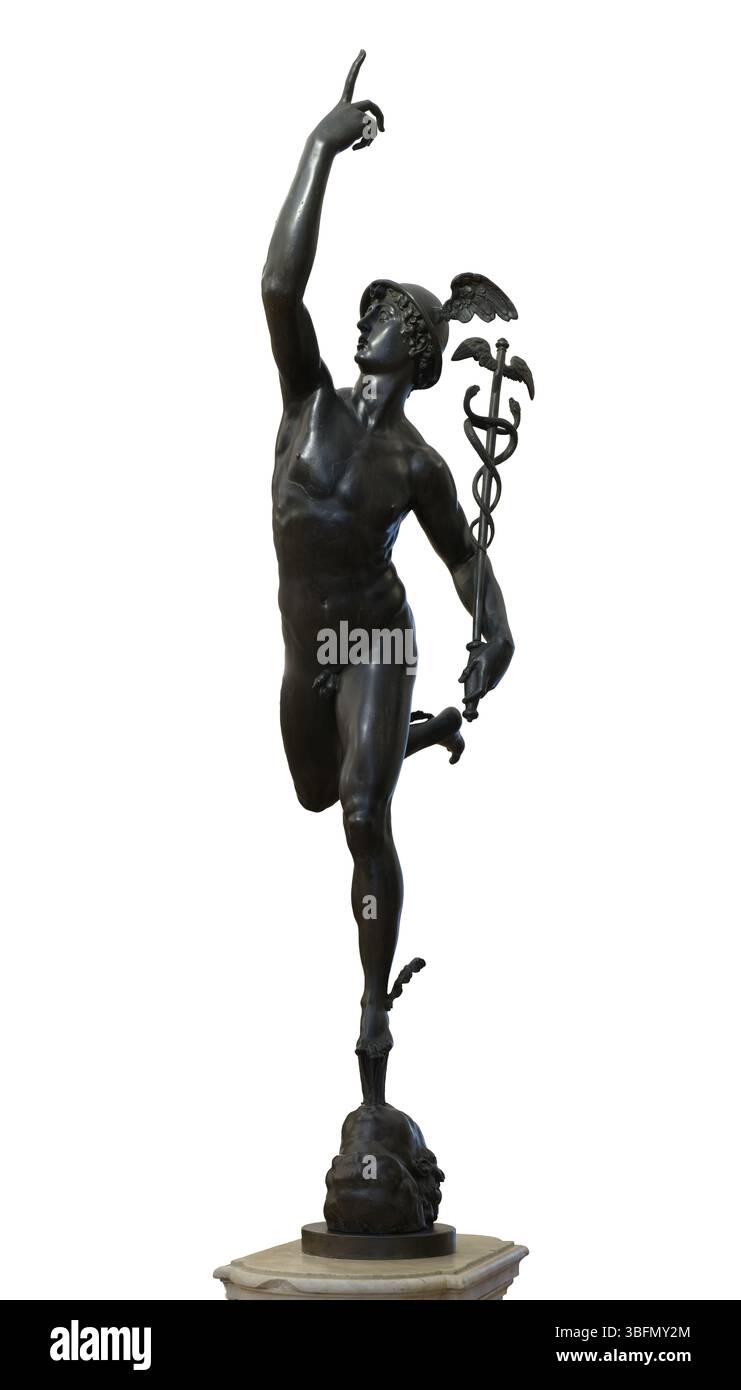 "Flying Mercury" by Giambologna, bronze statue from 1580 depicting ...