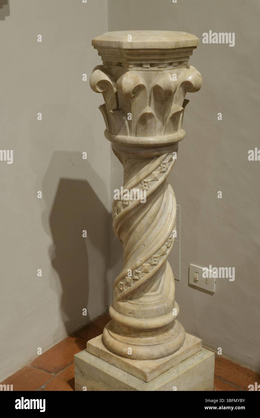 Marble spiral column by florentine sculptor hi-res stock photography ...