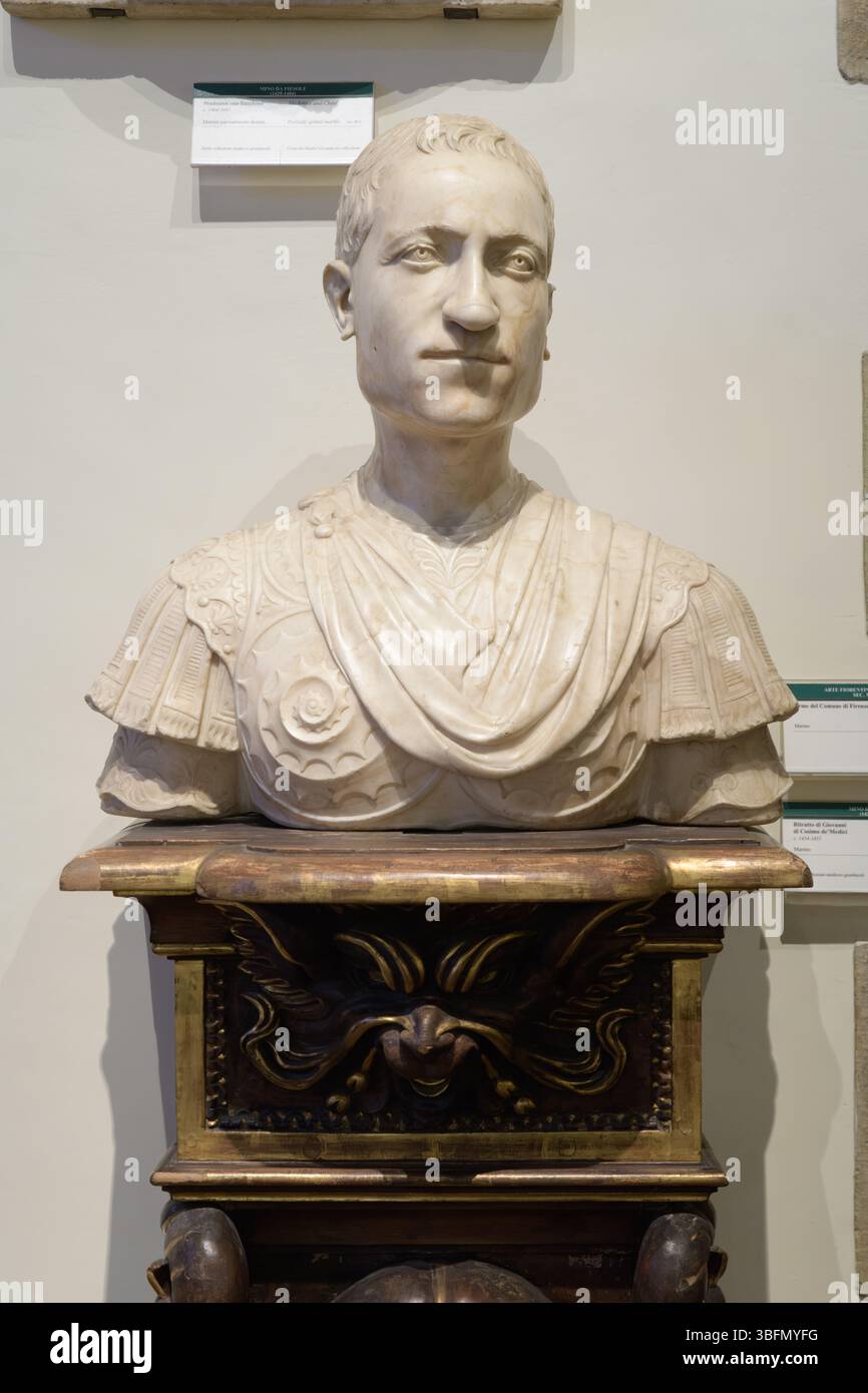 Marble bust of Giovanni di Cosimo de' Medici by Mino da Fiesole, ca ...