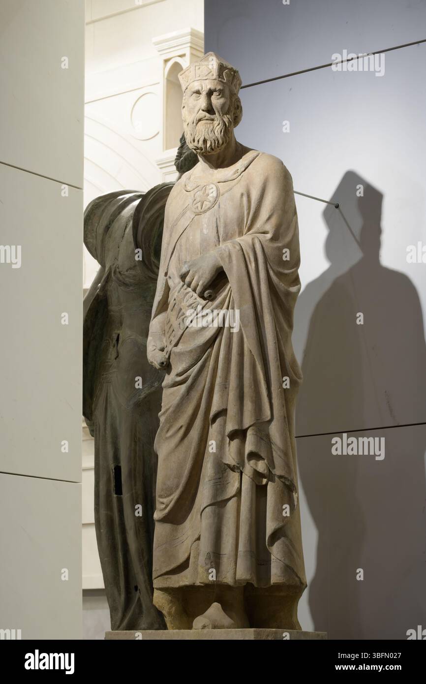 Marble statue of king david by nino pisano hi-res stock photography and ...