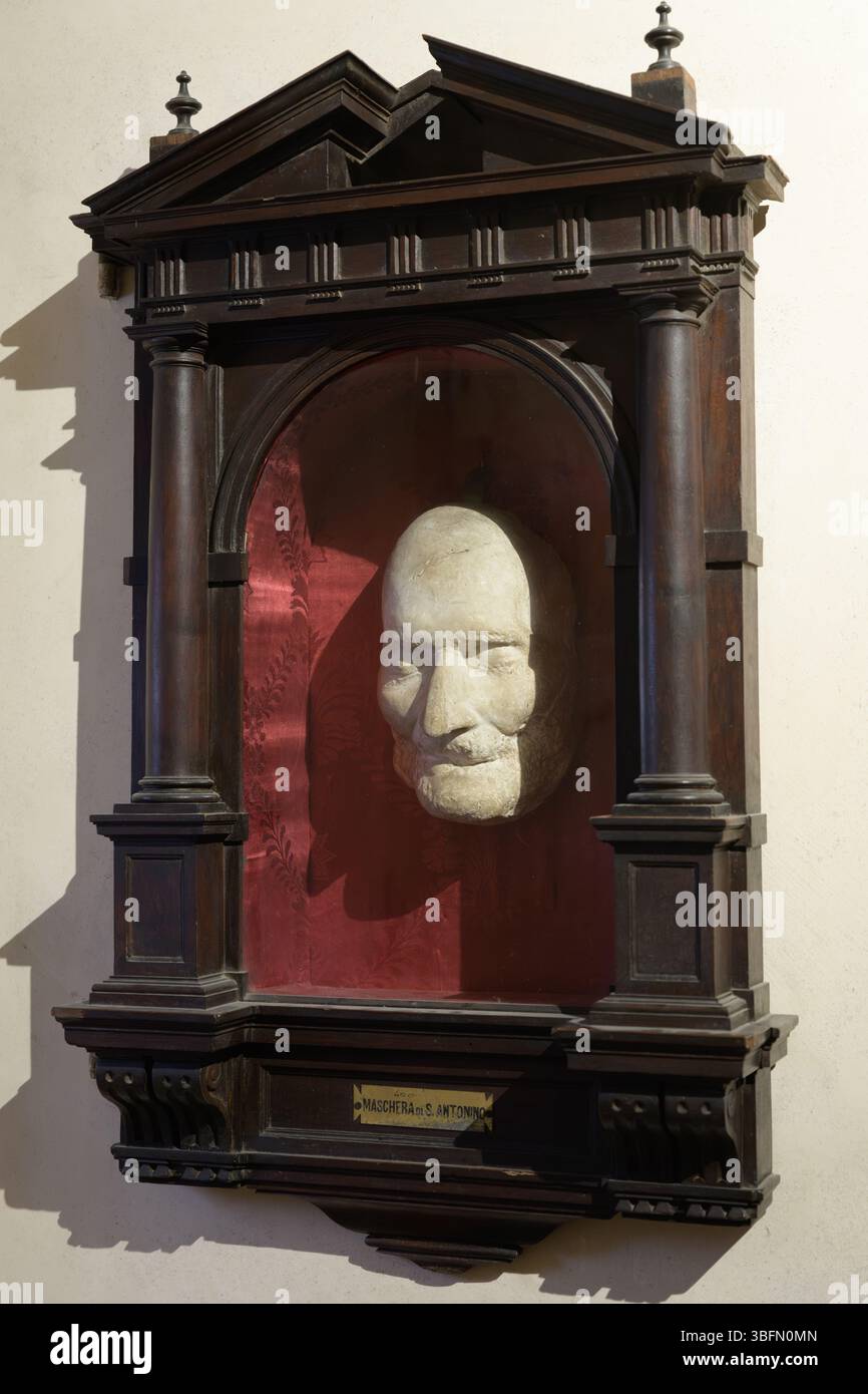 Death mask of Girolamo Savonarola displayed in Museo di San Marco ...