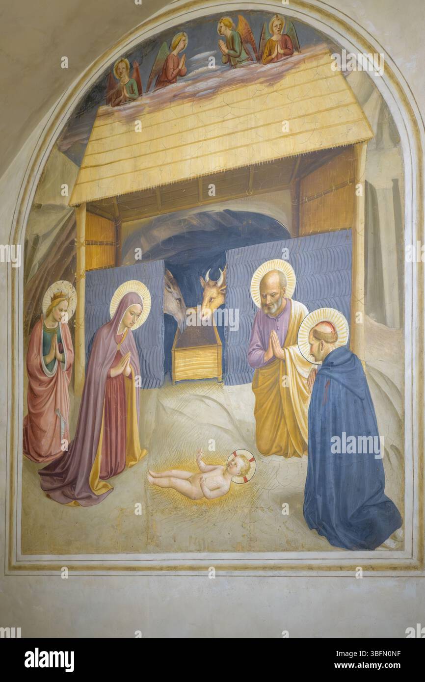 Fresco by Fra Angelico in Cell 5 of the San Marco Monastery in Florence ...