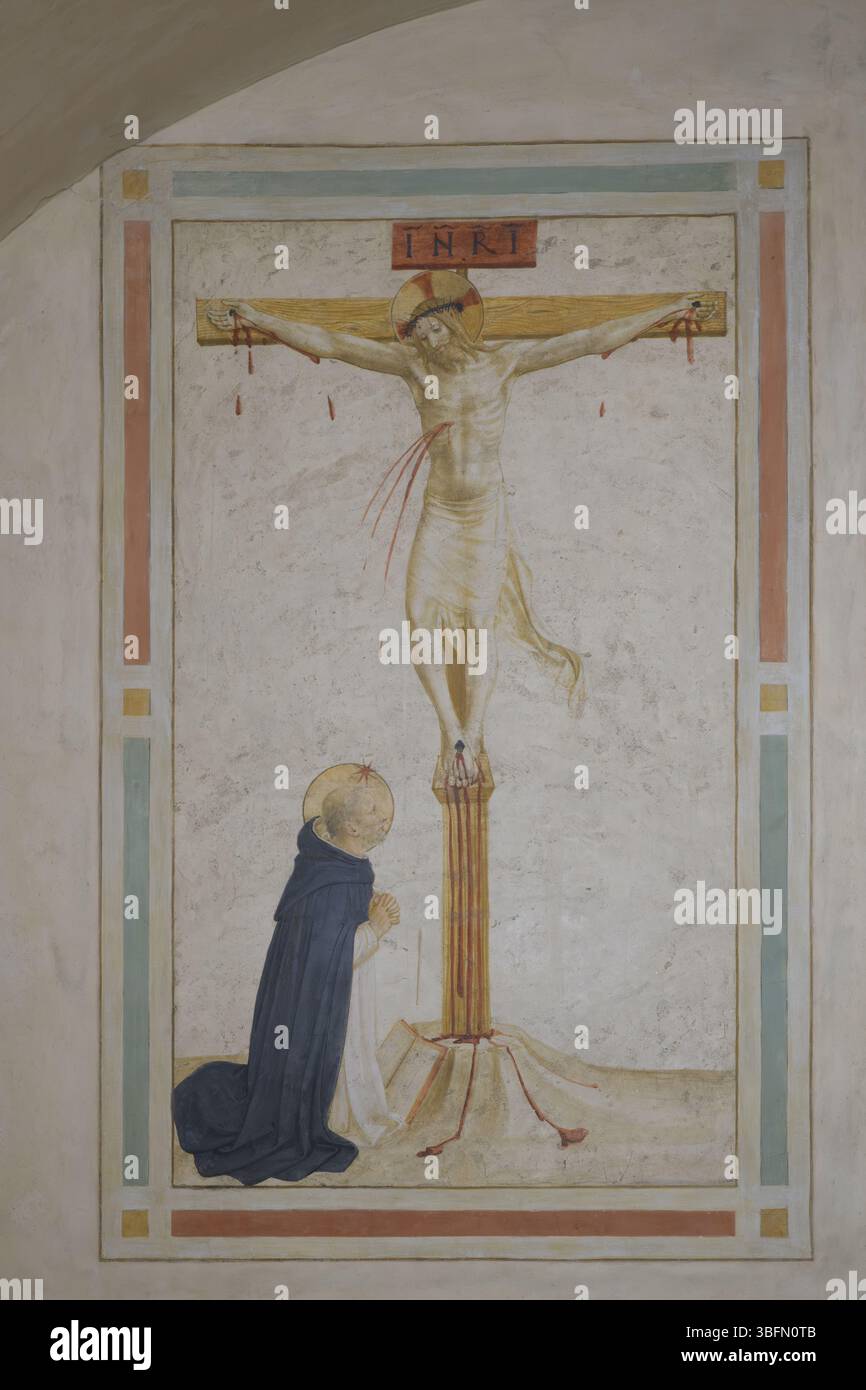 Fra angelico fresco of christ crucified with saint dominic hi-res stock photography and images ...