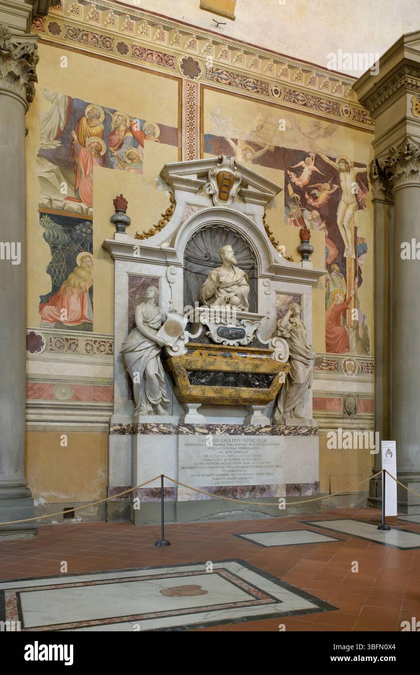 Tomb of Galileo Galilei in Santa Croce Basilica, Florence, featuring ...