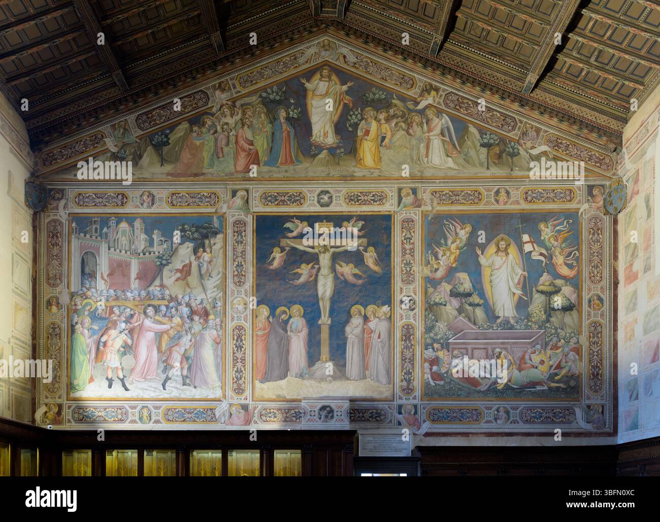Fresco cycle in the Sacristy of Santa Croce Basilica, Florence, showing ...