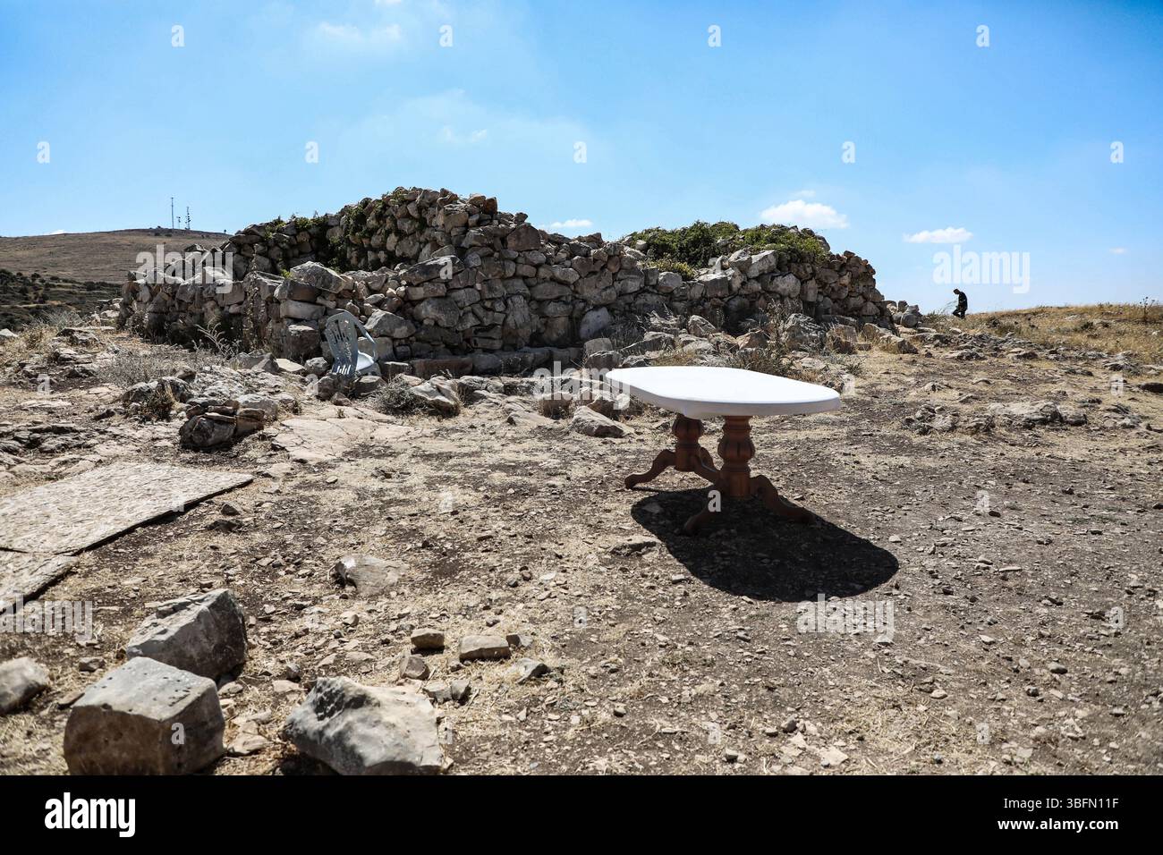 Nablus, Palestine. 02nd June, 2025. A view of a new settlement site called the Altar of Joshua ...