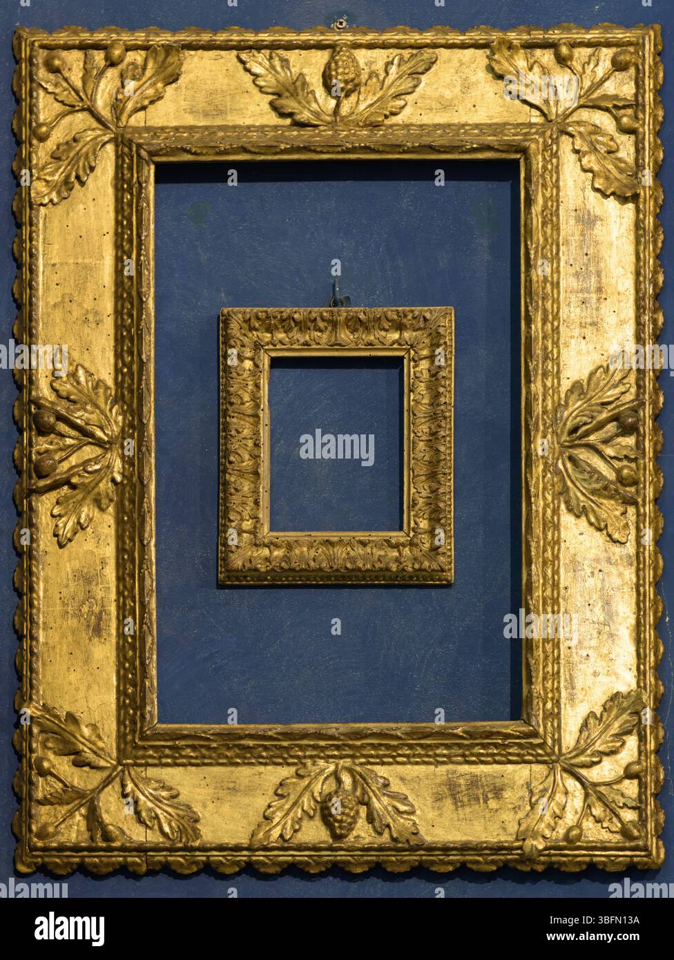 Gilded wooden frame with floral ornamentation from the frame collection ...