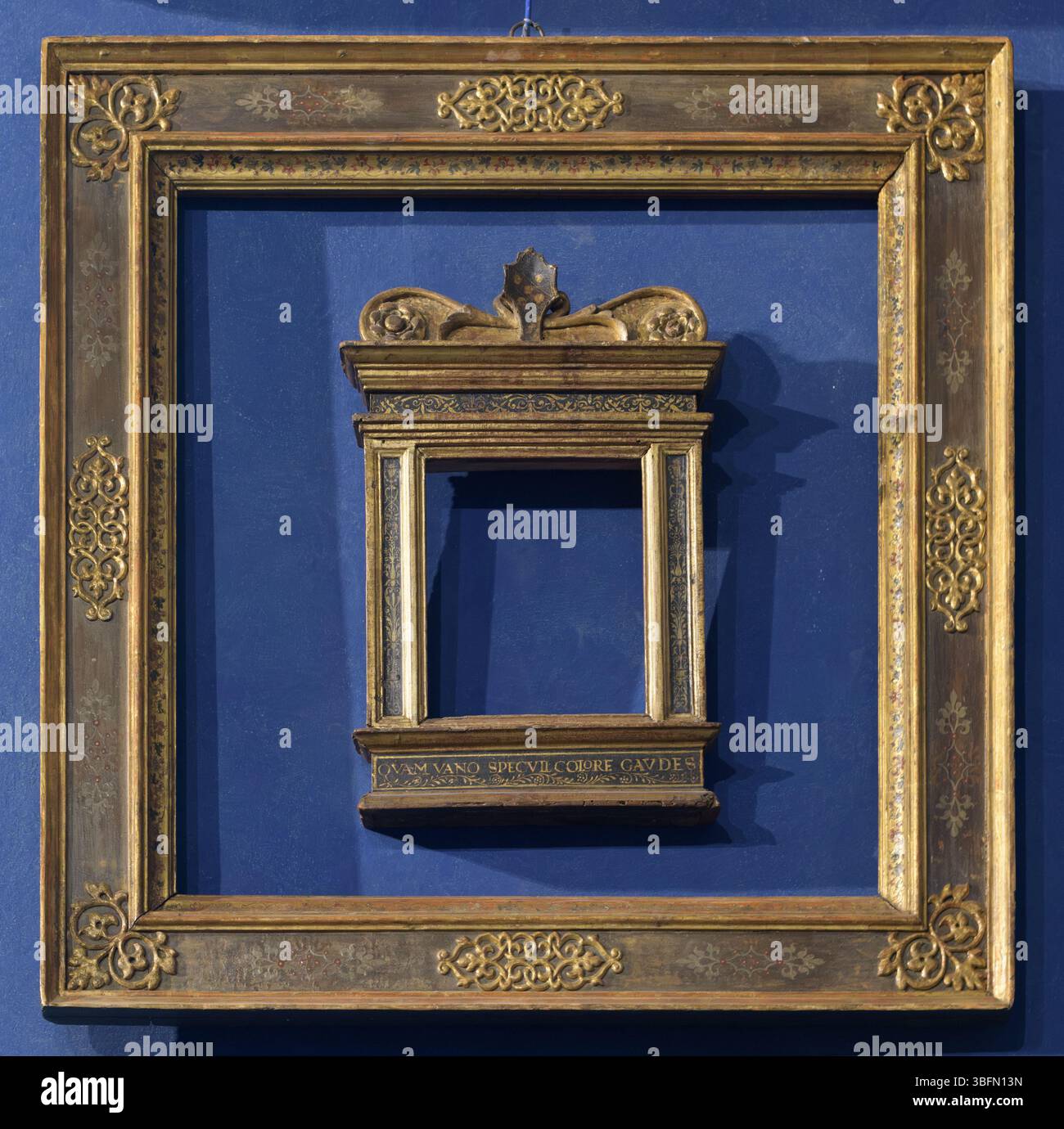 Gilded wooden frame with floral ornamentation from the frame collection ...
