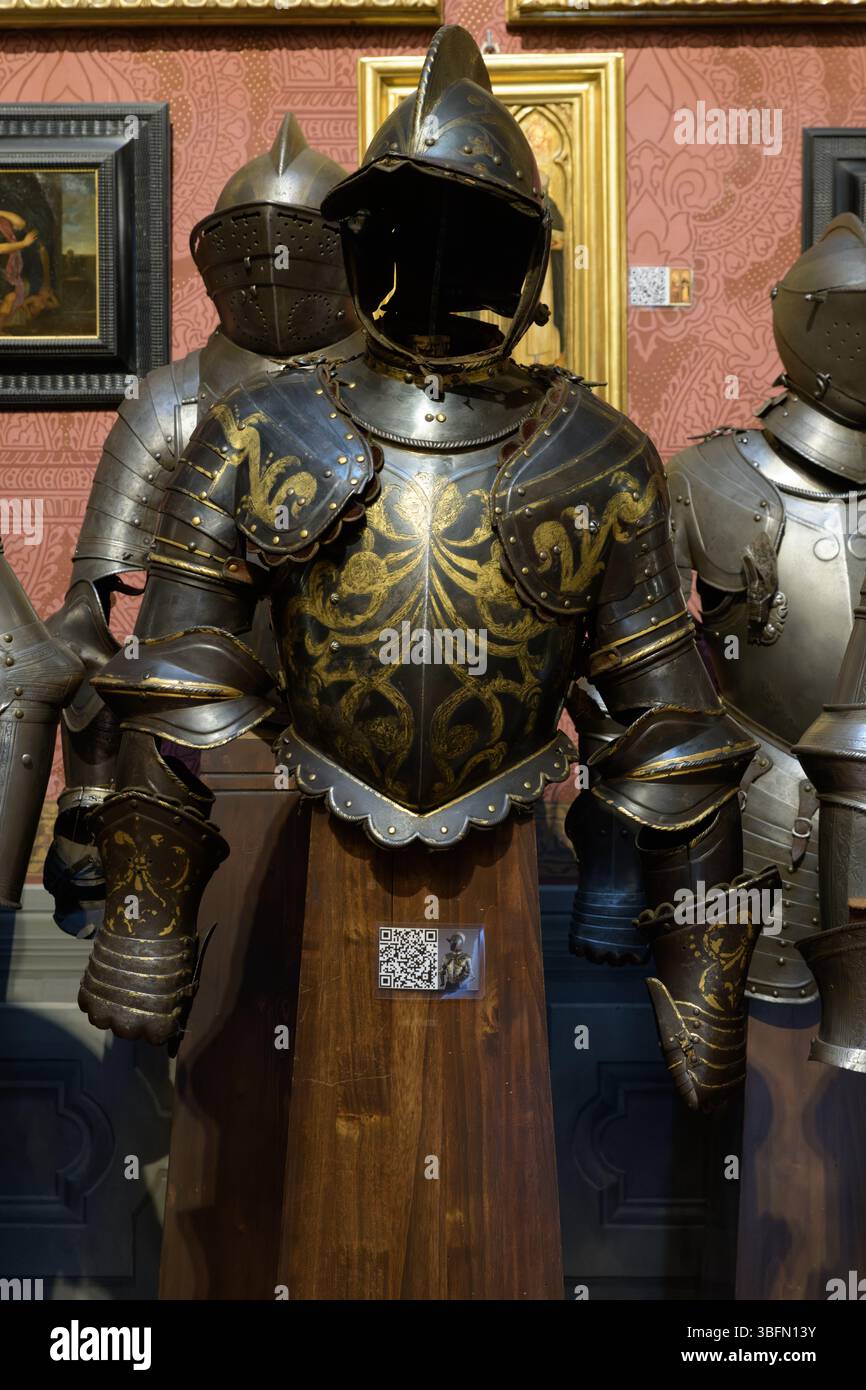 Parade armor with breastplate at stibbert museum hi-res stock ...
