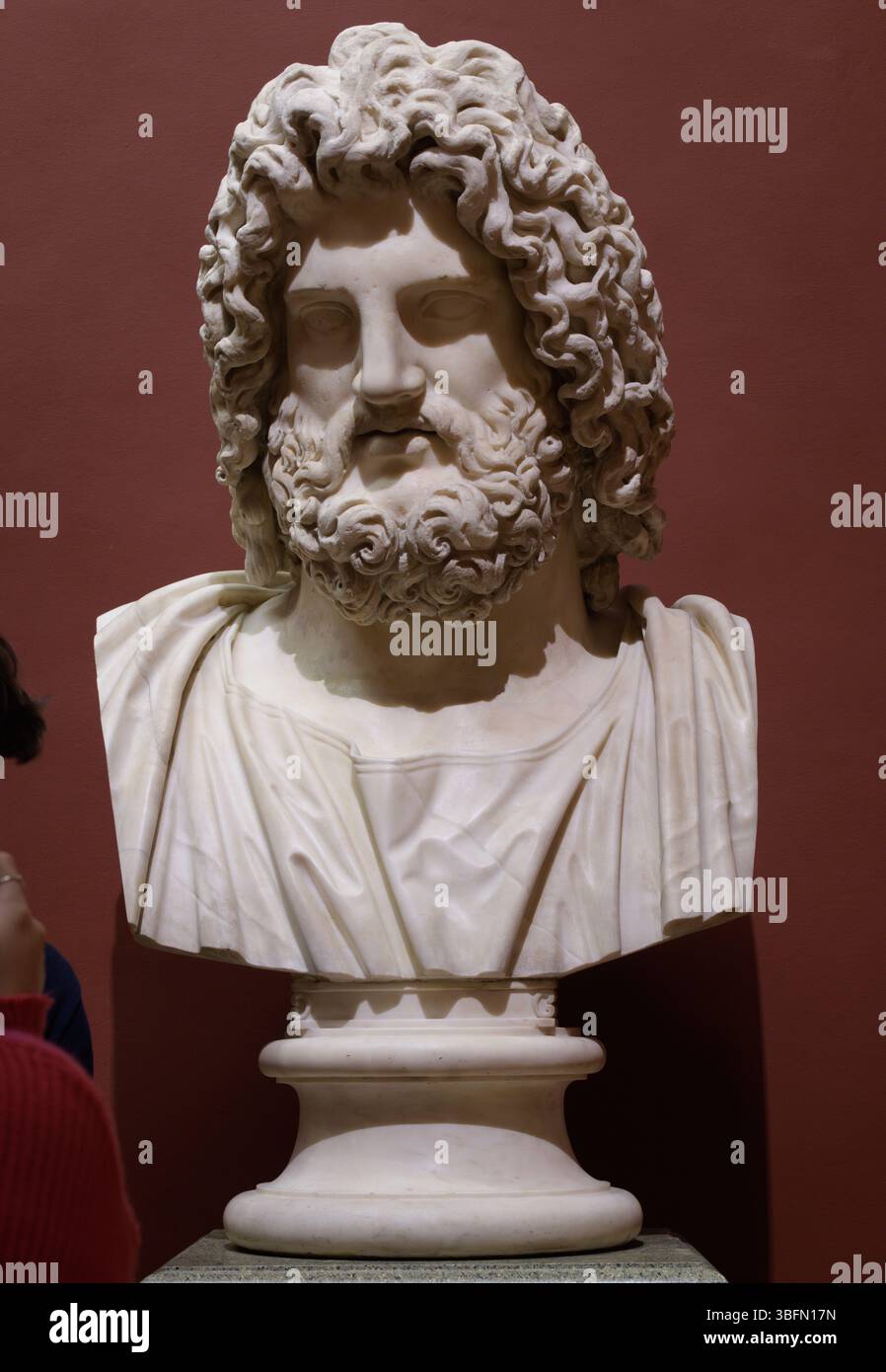 Marble bust of Zeus, Roman 2nd century AD with 18th-century restoration ...