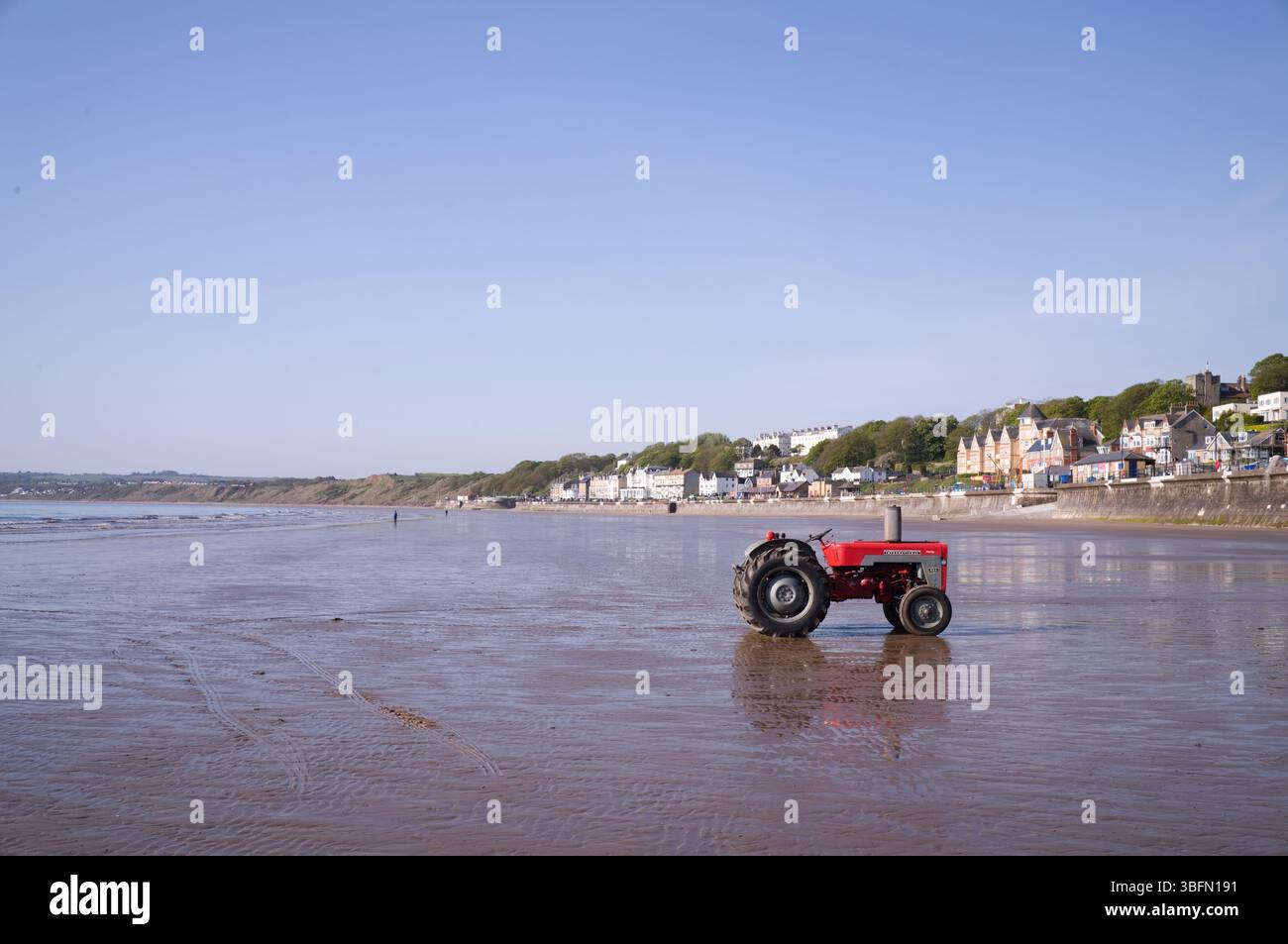 Red International used to launch fishing boats at Filey Stock Photo - Alamy