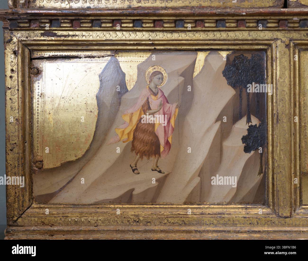 Detail of St. John the Baptist in the desert from altarpiece by ...