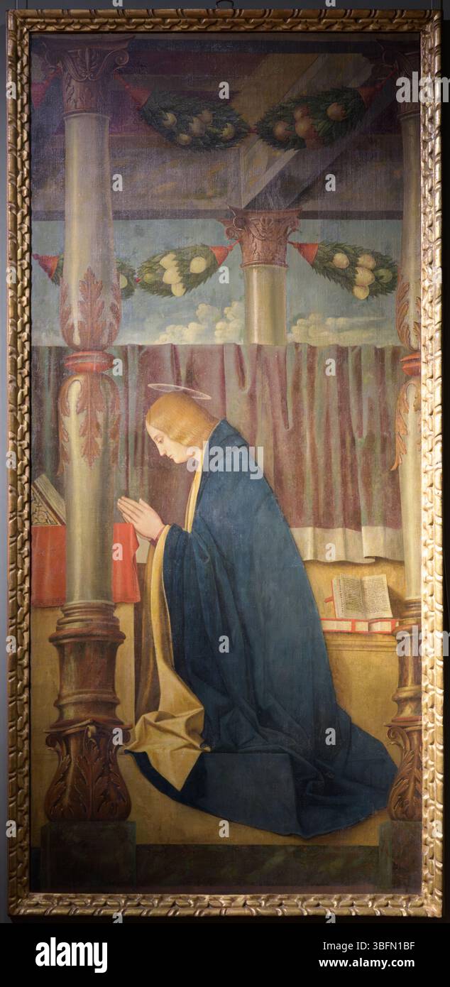 Annunciate Virgin by Francesco Morone, early 16th century, oil on panel ...