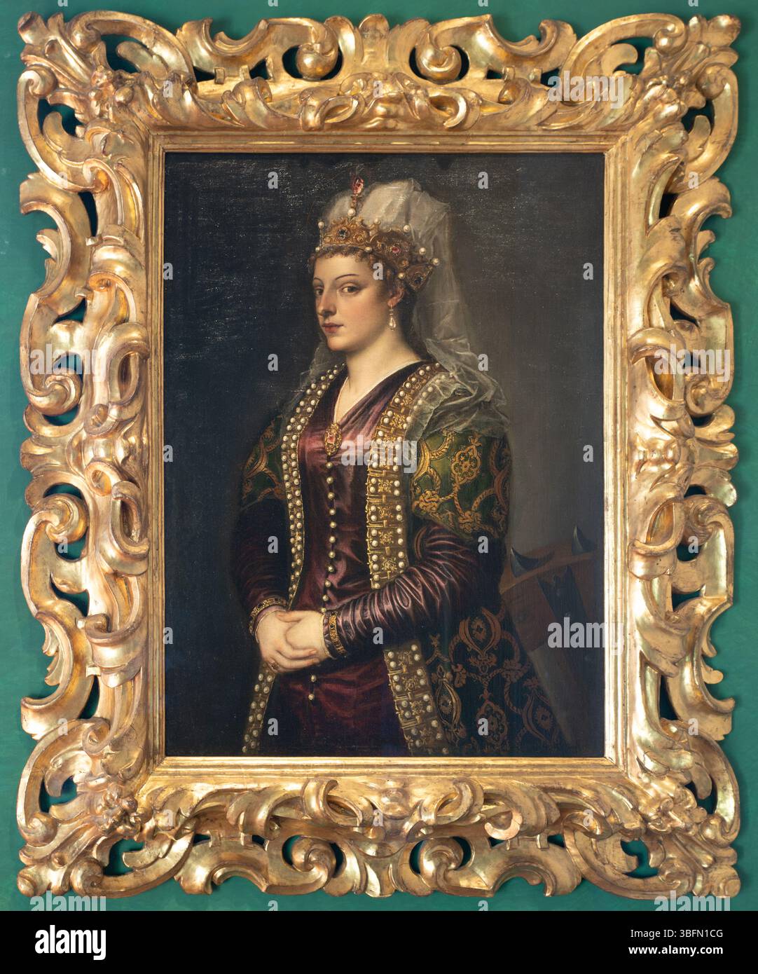 Portrait of Caterina Cornaro, Queen of Cyprus, in Renaissance attire ...