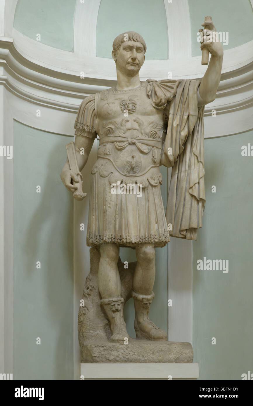Marble bust of roman emperor nerva at uffizi gallery hi-res stock ...