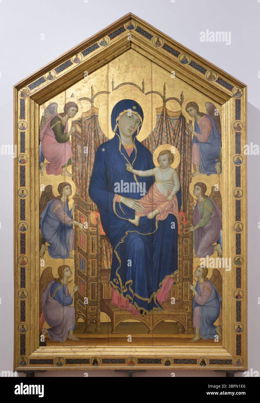 1285 virgin mary enthroned with christ child uffizi gallery hi-res ...