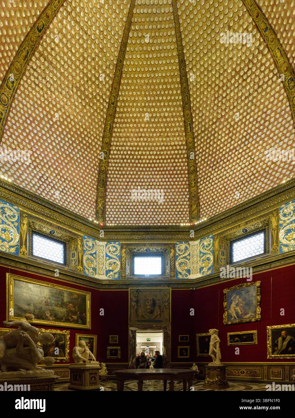 Interior view of the Tribune in the Uffizi Gallery, Florence, Italy, designed by Bernardo ...