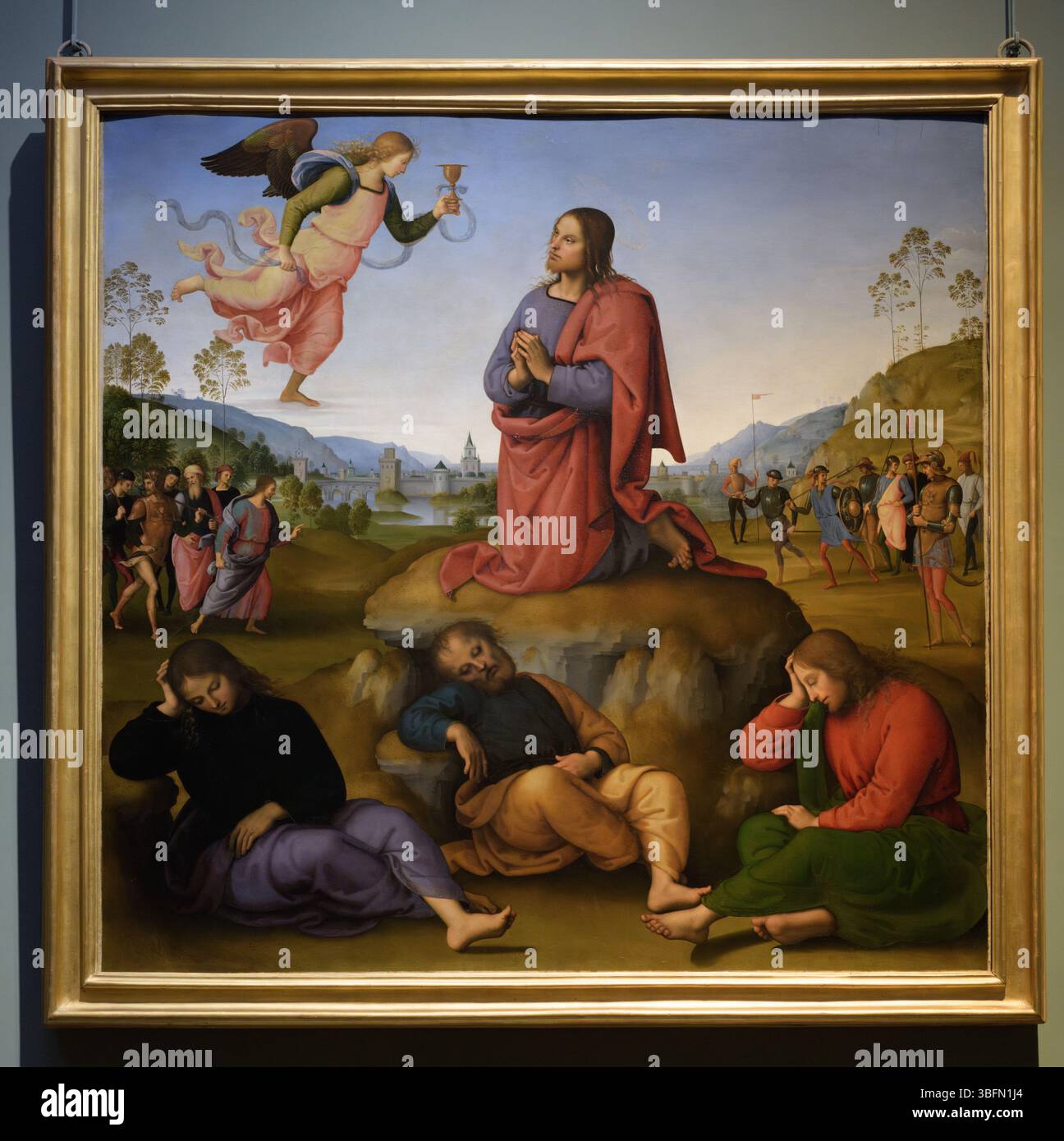 The Agony in the Garden, tempera on panel by Perugino, circa 1492 ...