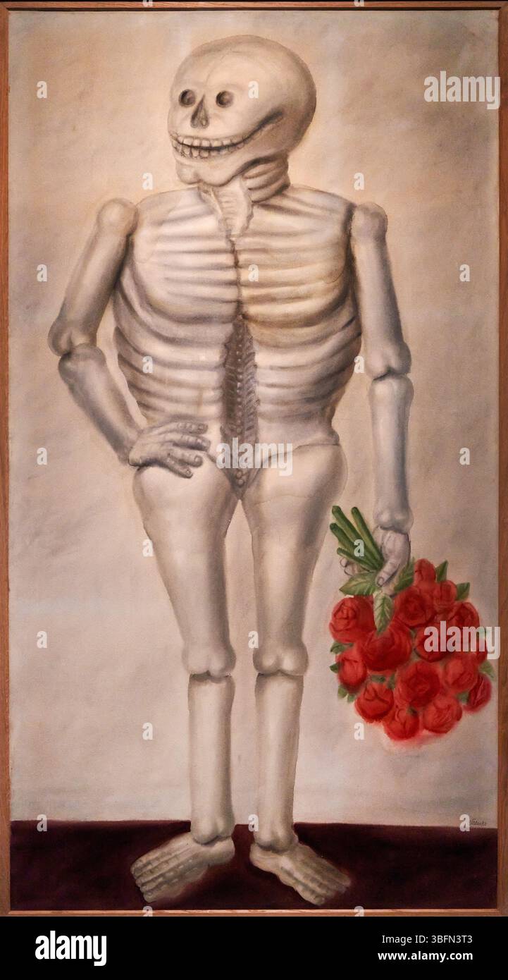 Esqueleto con rosas, Skeleton with roses, 2011, Watercolor on canvas ...