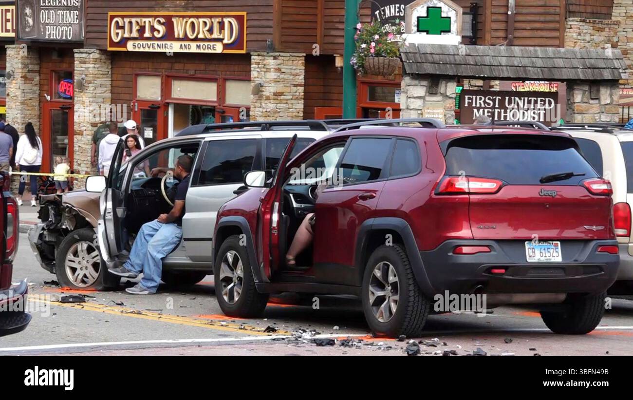 This image taken from video provided by WBIR-TV shows the aftermath of ...