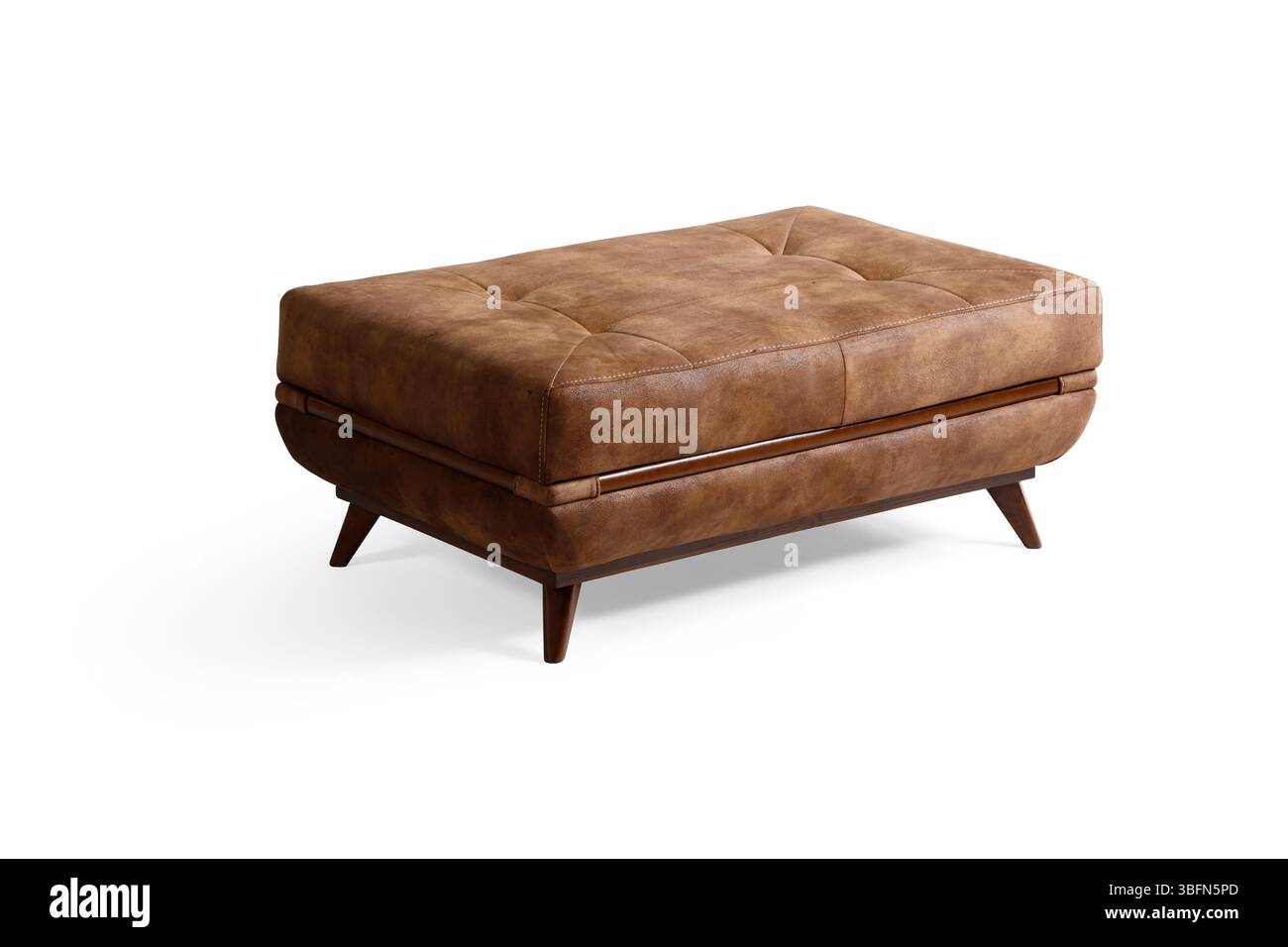 pouf chair , modern coffee table isolated on white background Stock ...