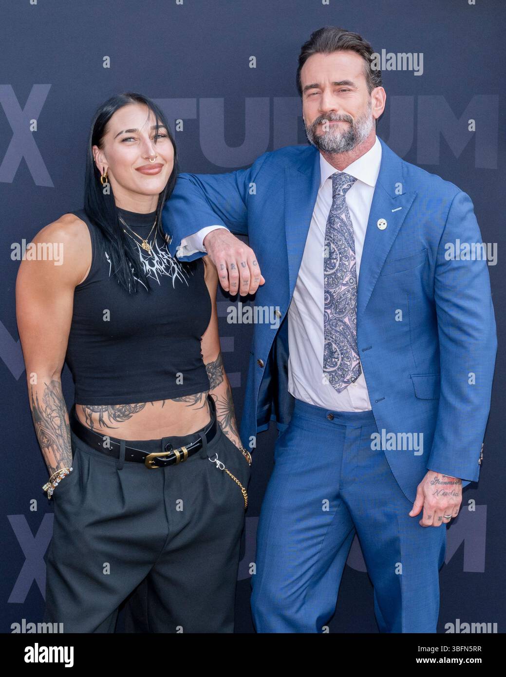 May 31, 2025, Los Angeles, California, USA: Rhea Ripley and CM Punk ...