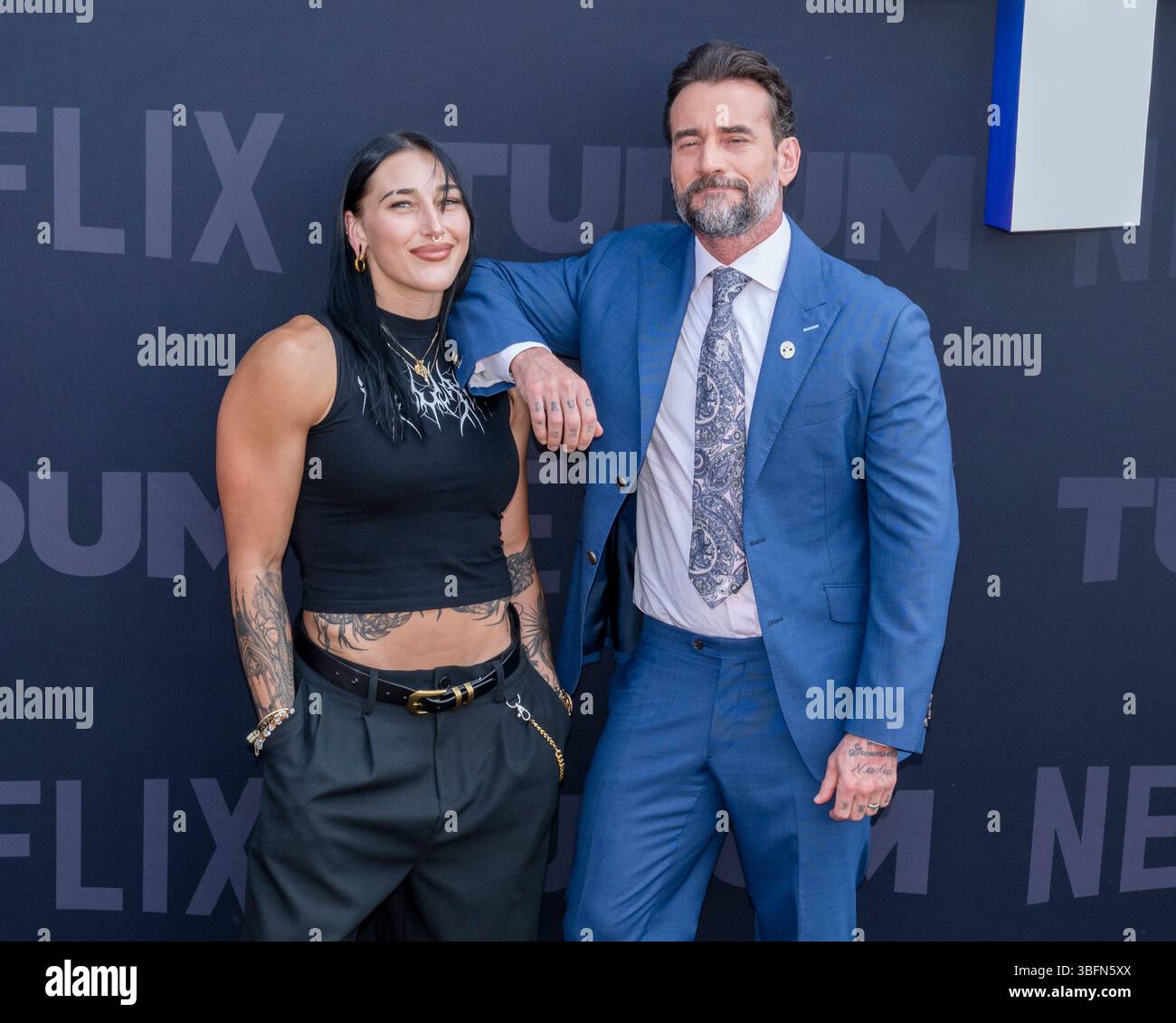 May 31, 2025, Los Angeles, California, USA: Rhea Ripley and CM Punk ...
