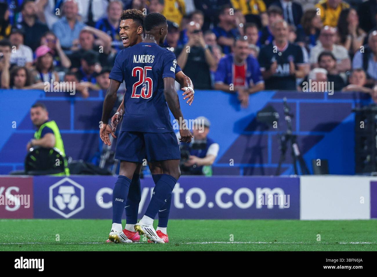Desire Doue of Paris Saint-Germain FC celebrates during UEFA Champions ...