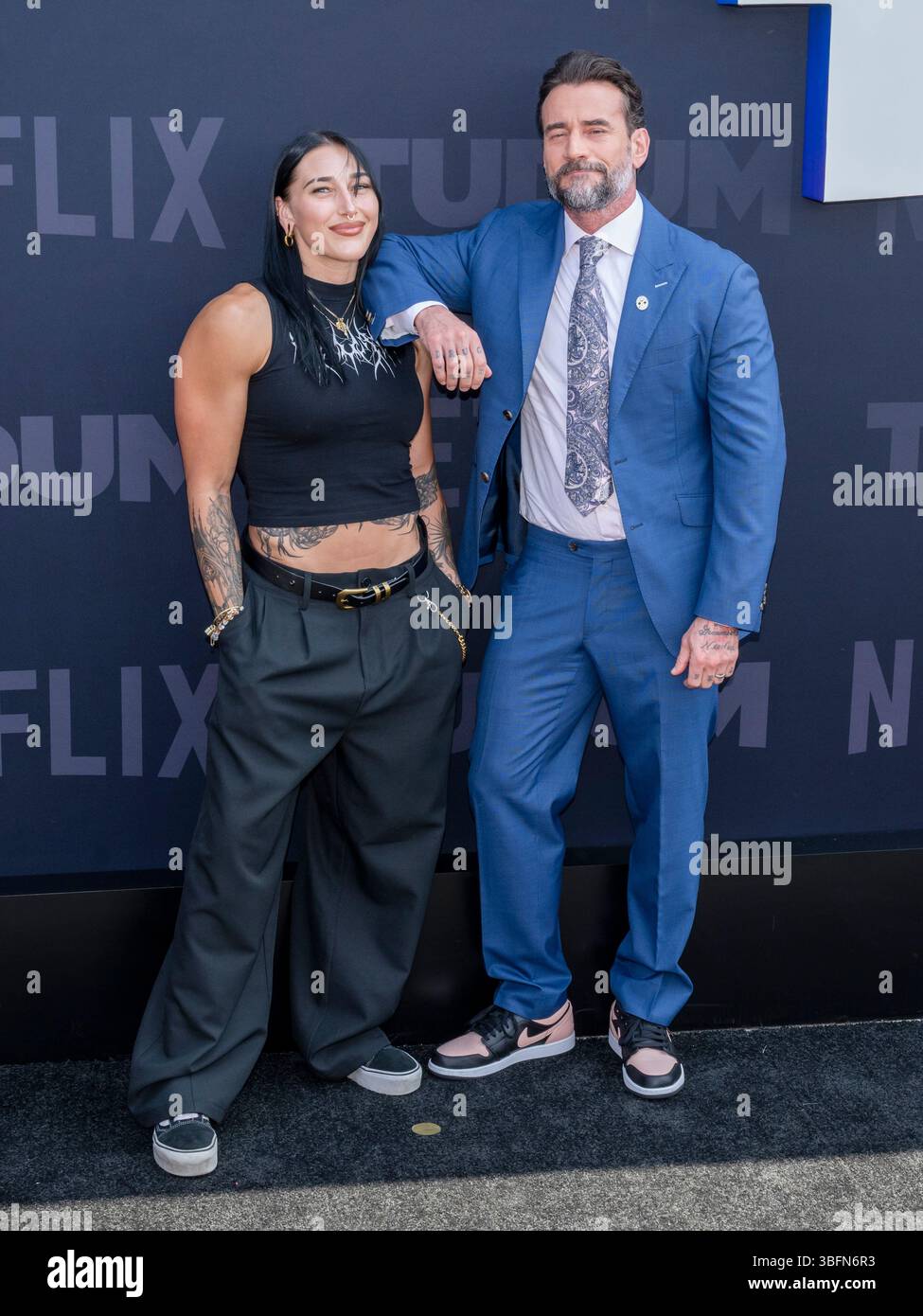 May 31, 2025, Los Angeles, California, USA: Rhea Ripley and CM Punk ...