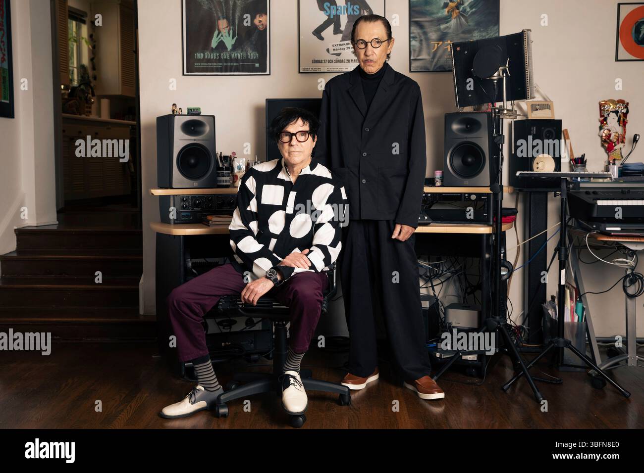 Russell Mael, left, and Ron Mael of Sparks pose for a portrait on ...