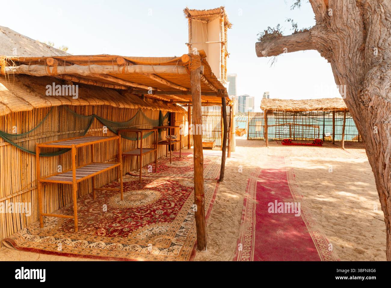 Traditional Emirati wind catcher (barjeel) in Abu Dhabi Heritage ...