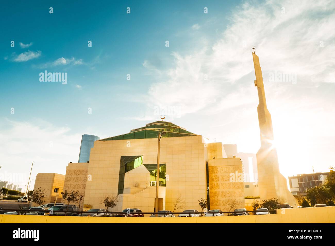 Abu dhabi, UAE - 25th april, 2025: Al Aziz Mosque in Abu Dhabi Modern ...