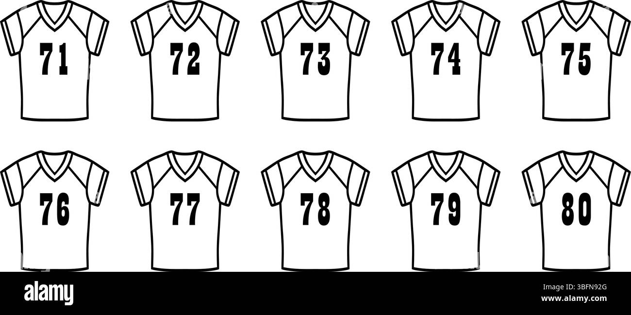 Numbered uniform Stock Vector Images - Alamy