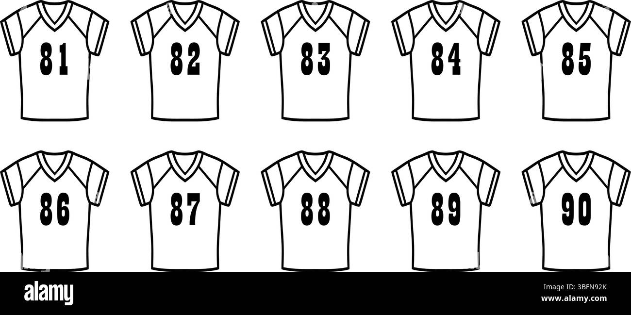 Numbered uniform Stock Vector Images - Alamy