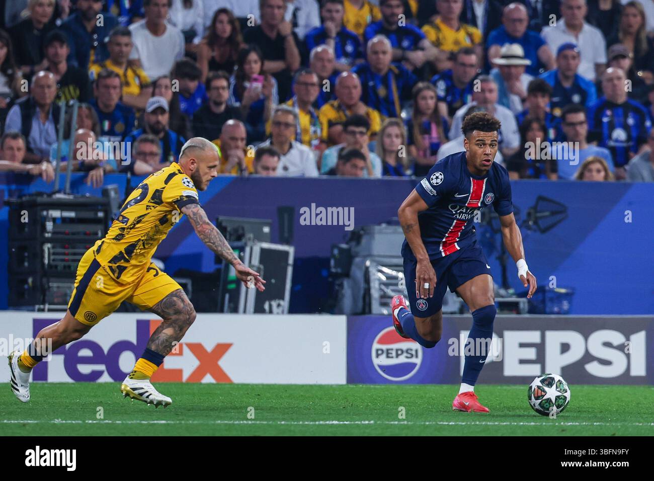 Desire Doue of Paris Saint-Germain FC seen in action during UEFA ...